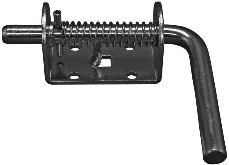 Spring Latch Heavy Duty Zinc Plated Steel with Hold Back 1 2 in. L overall 4 in. Handle